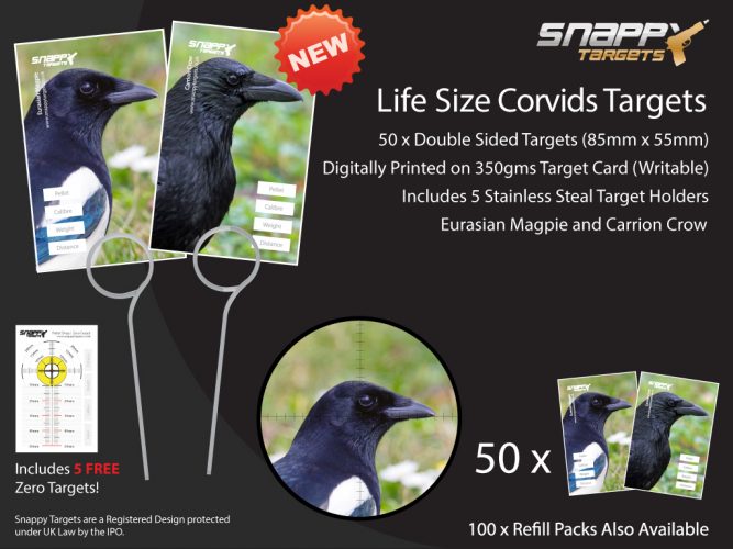 Life Size Corvids Targets – Air Rifle / Air Gun – Carrion Crow and ...