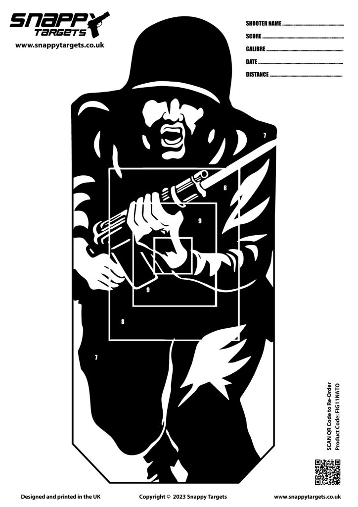 X-Large – A3 or A2 NATO Fig 11 Target (100 Pack) – Snappy Targets