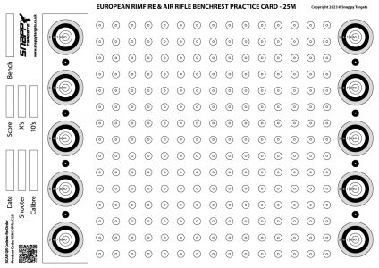 A3 (Full Size) European Benchrest – Practice Targets (100 Pack ...