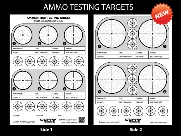 Ammunition and Load Testing Targets (Rimfire, Centrefire and Air Rifle ...